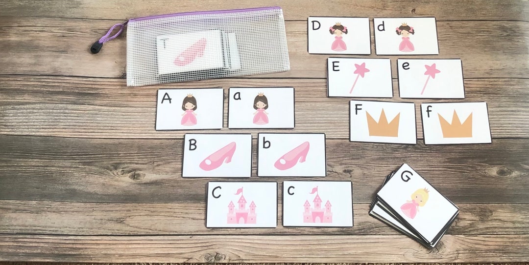 Alphabet Flash Cards -princess Theme - Match Uppercase and Lowercase ...