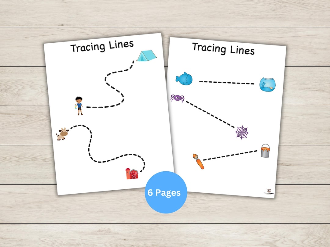 Tracing Lines Worksheets - Pre-writing Activity - Pencil Control ...