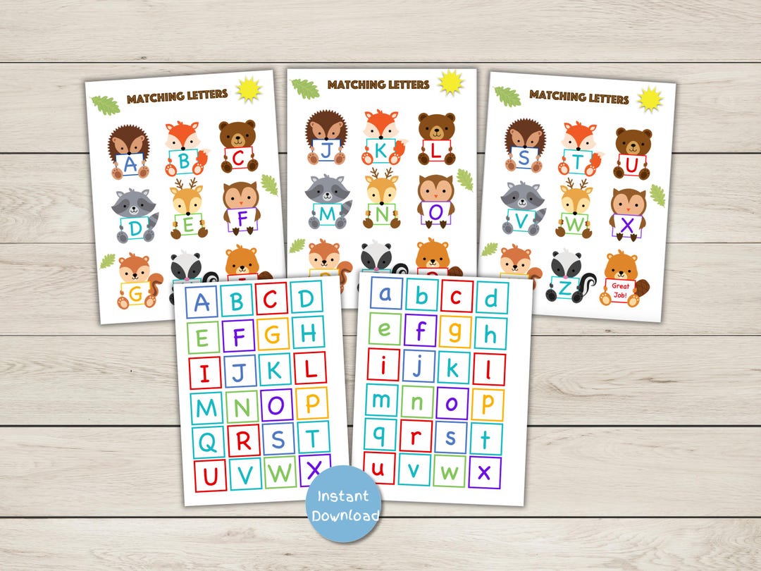 Matching Letters Game - Match Uppercase and Lowercase Letters - Letter ...