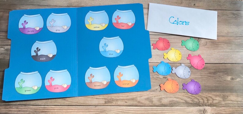 Counting and Colors File Folder Games Counting to 10 | Etsy