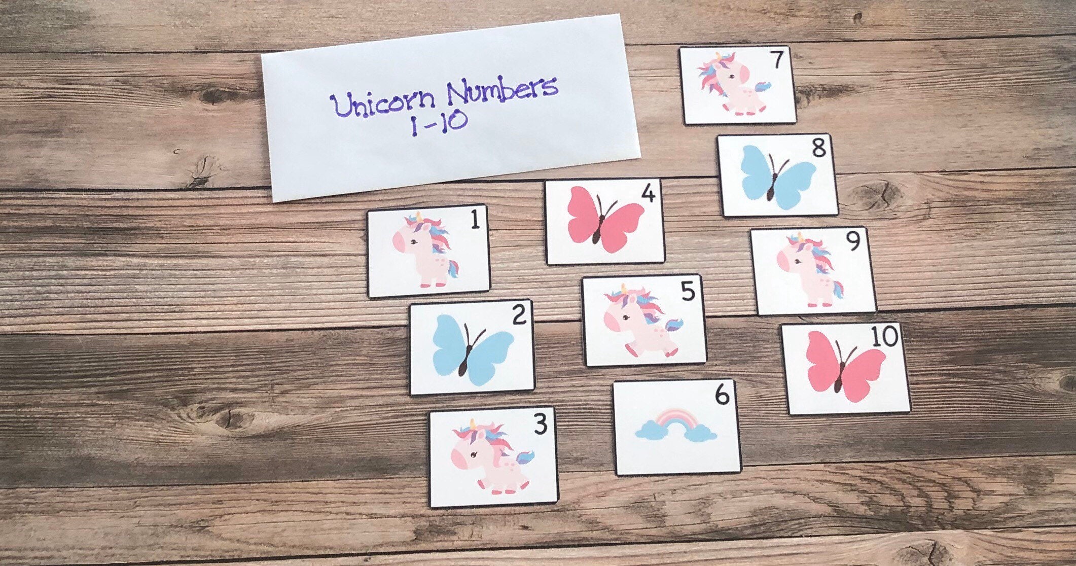 Numbers File Folder Games - Match Numbers 1-20 - Unicorns, Set of 2 - Etsy