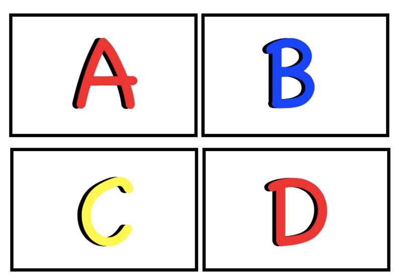 Alphabet Flash Cards - Match Uppercase and Lowercase Letters - Choose a ...