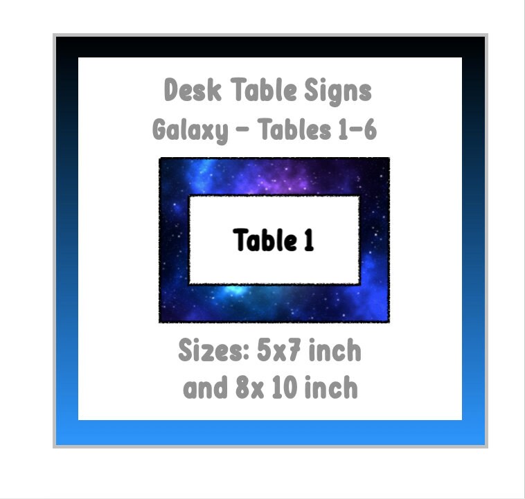 Learning & School Printable 5x7 and 8x10 inch Table Signs for Classroom ...