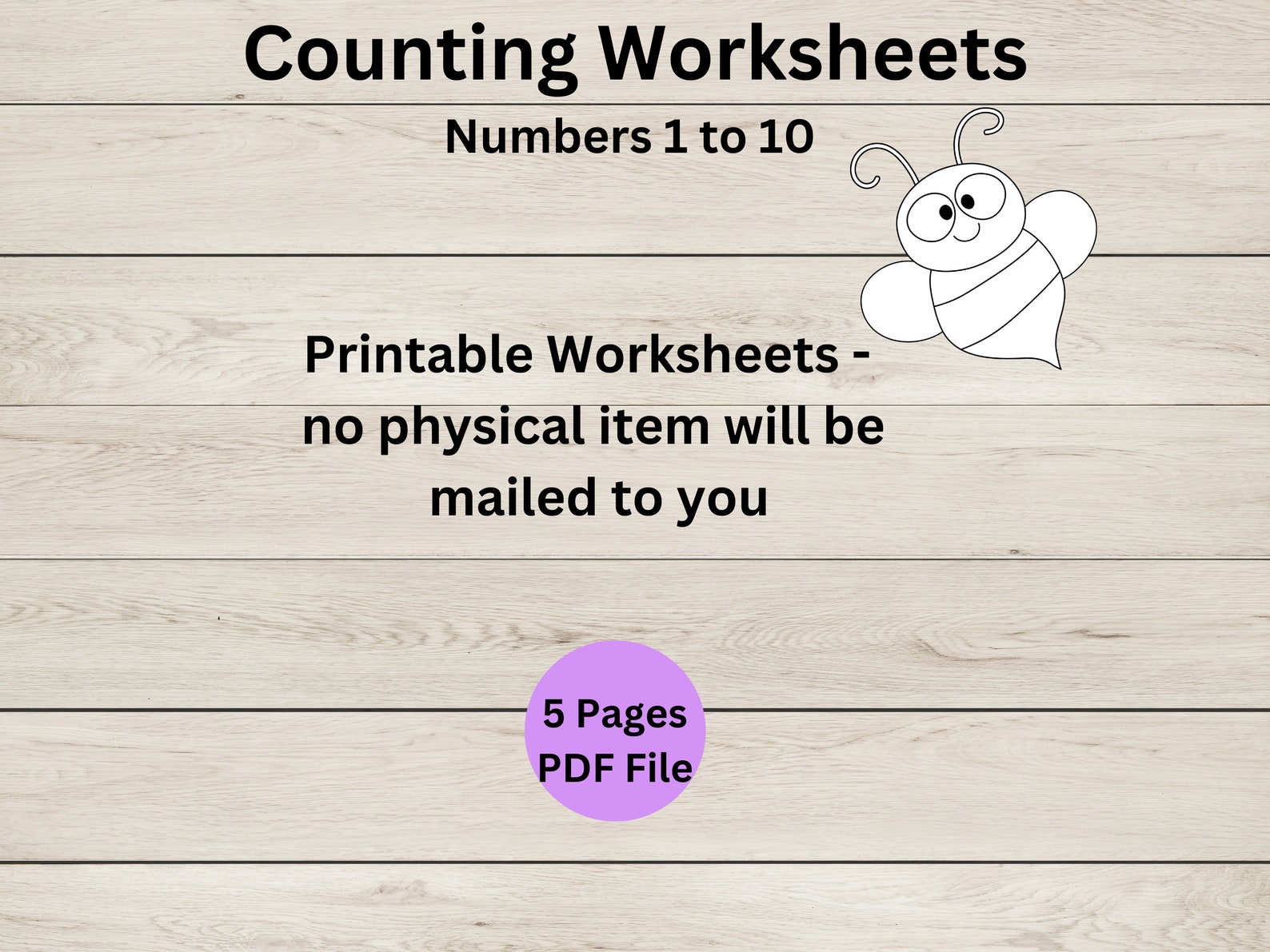 Counting Worksheets - Numbers 1 to 10 - Count the Bugs - Printable ...