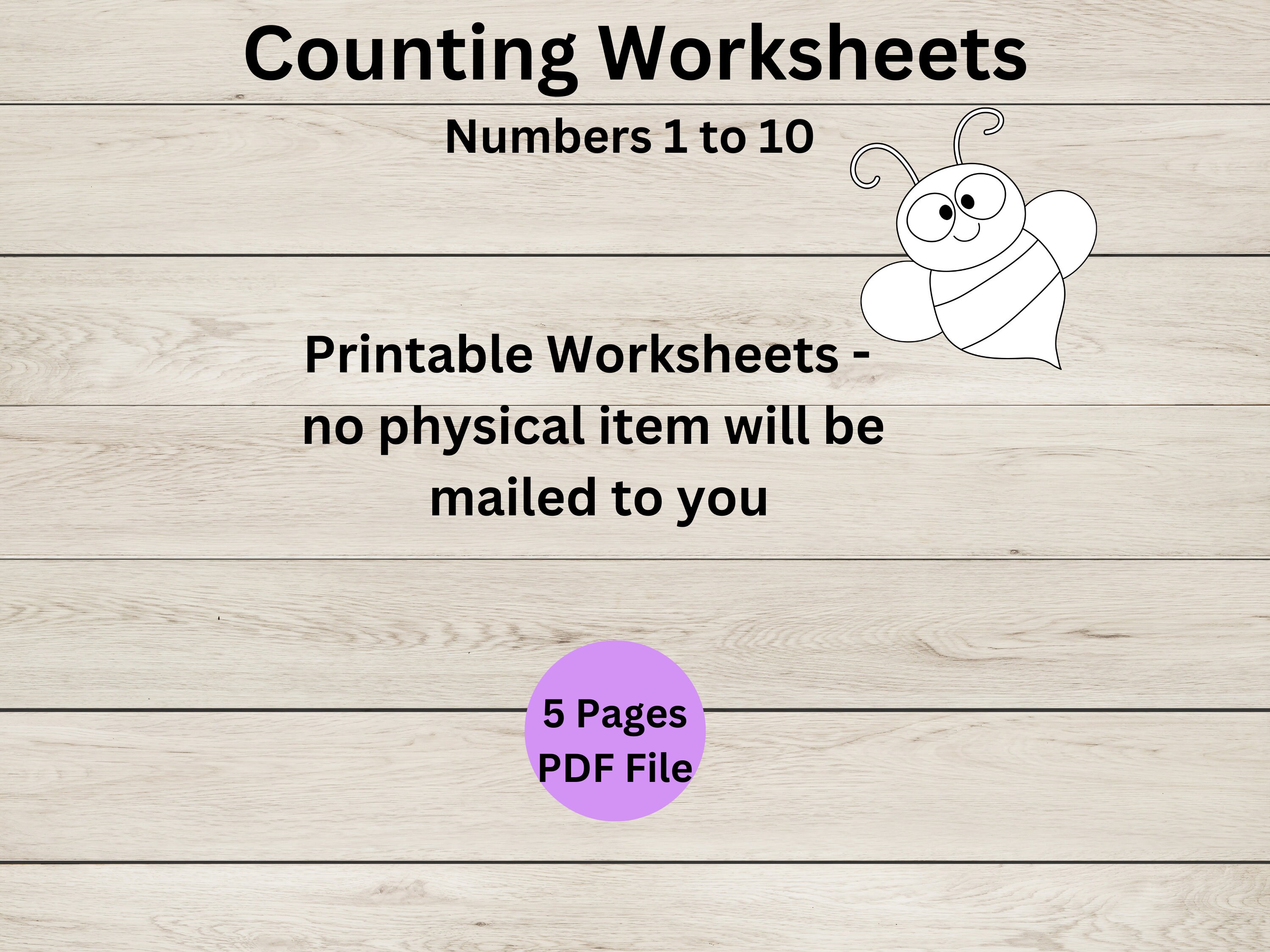 Counting Worksheets - Numbers 1 to 10 - Count the Bugs - Printable ...