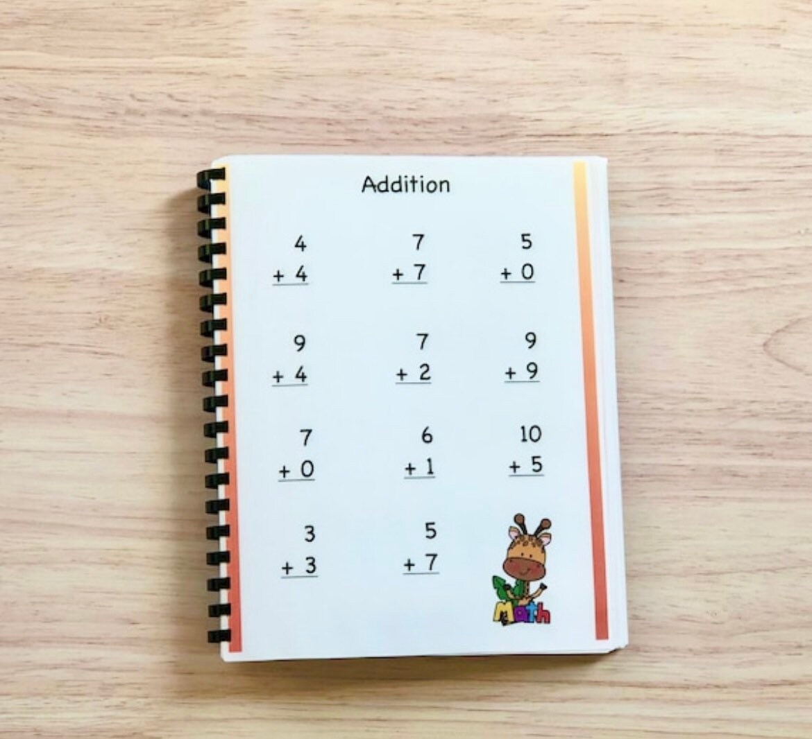 Dry Erase Addition & Subtraction Workbook Numbers 1 to 10 Dry Erase or ...