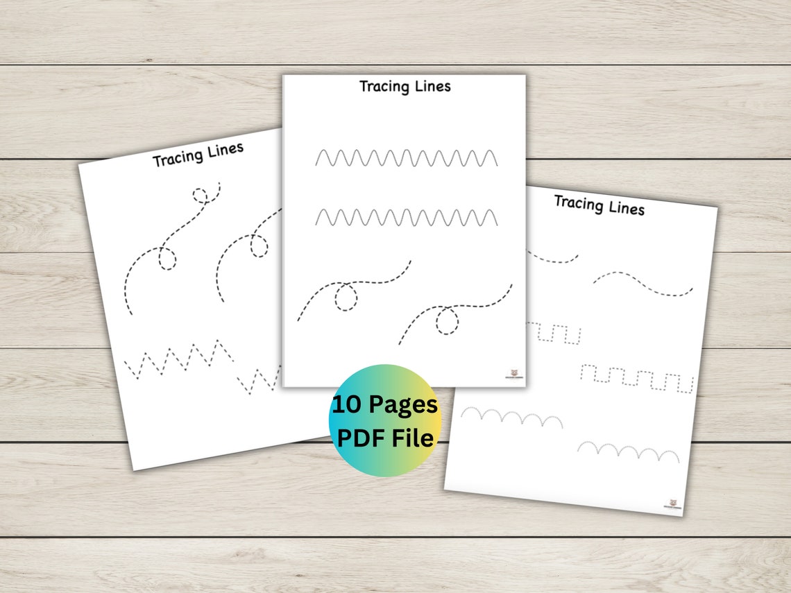 Line Tracing Worksheets - Pre-writing Activity - Pencil Control ...
