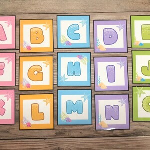 Alphabet Flash Cards and Numbers 1 to 10 Ocean Theme - Etsy