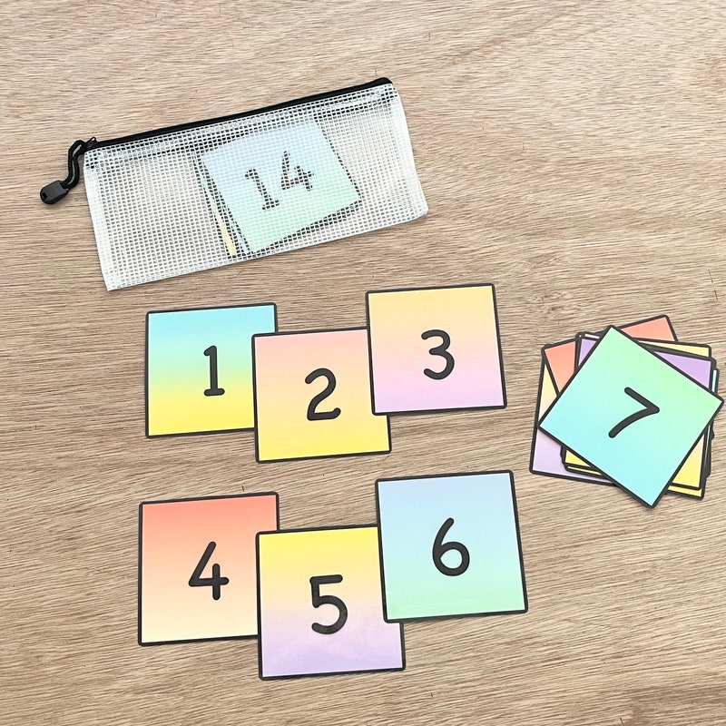 Number Flash Cards - Etsy