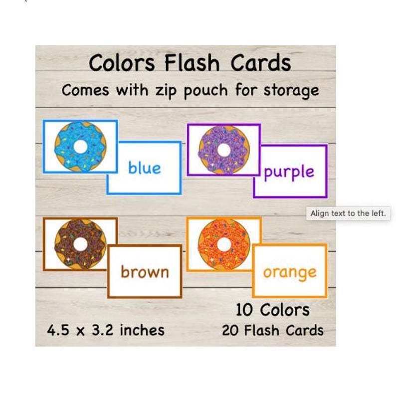 Colors Flash Cards - Laminated, 10 Different Colors, Comes With Zip ...