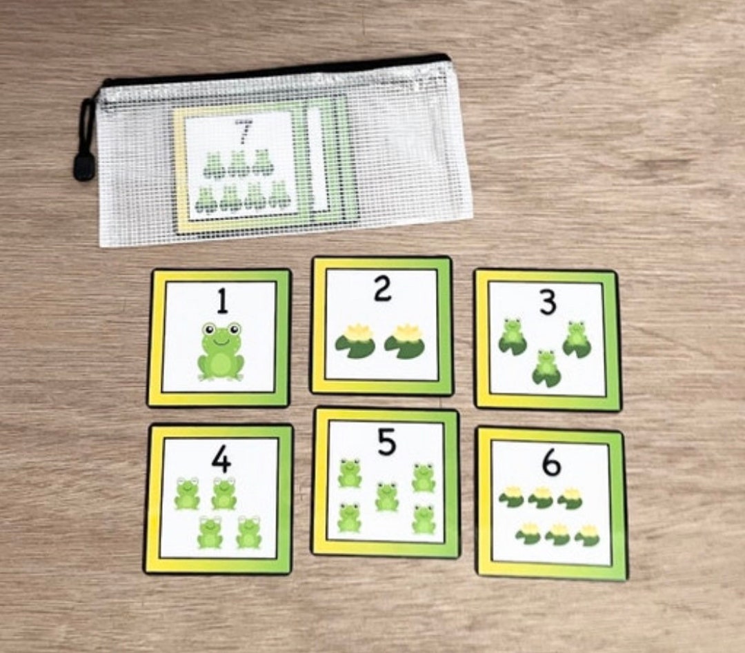 Counting Flash Cards Numbers 1 to 10 Frogs Laminated Numbers Flash ...