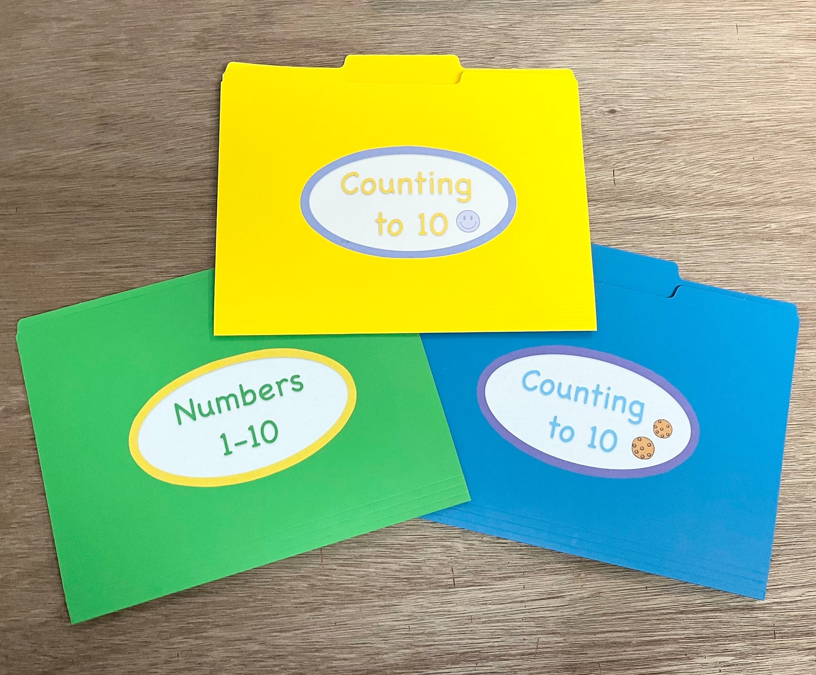 Counting to 10 File Folder Games- Count and Identify Numbers - Set of 3 ...