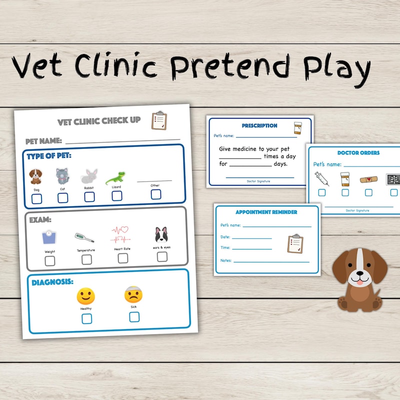 Pretend Doctor Forms - Etsy