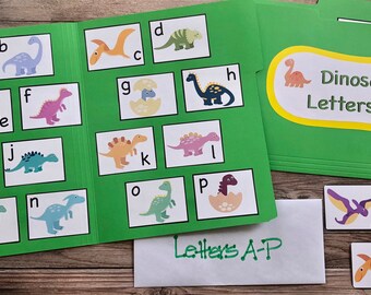 Alphabet File Folder Games Match Upper & Lower Case Letters | Etsy