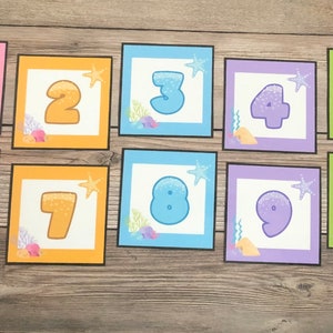 Alphabet Flash Cards and Numbers 1 to 10 Ocean Theme - Etsy