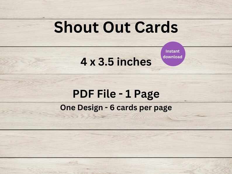 Purple Flower Shout Out Cards - Teacher or Staff Compliment Notes (PDF ...