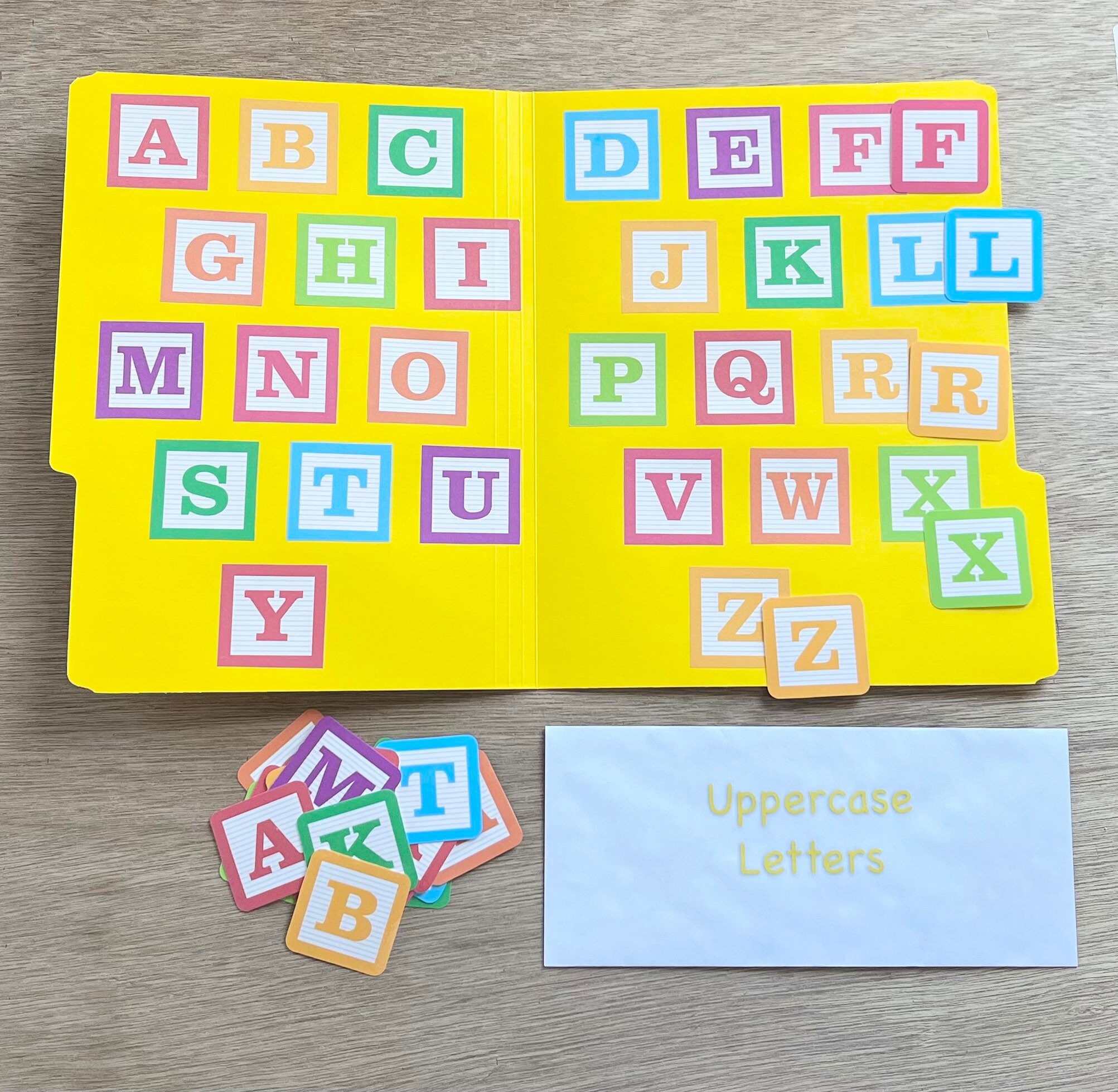 Alphabet File Folder Games, Matching Letters - Letter Recognition -set ...