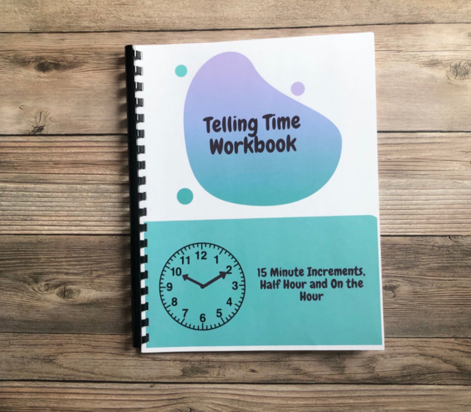 Telling Time Workbook 15 Minute Increments Half Hour and On | Etsy