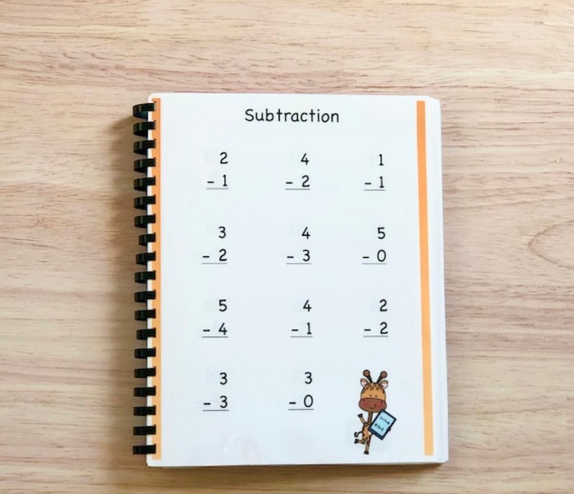 Dry Erase Addition & Subtraction Workbook Numbers 1 to 10 Dry Erase or ...