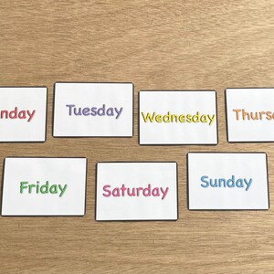 Months and Days of the Week Flash Cards - Laminated With Zip Pouch - Etsy