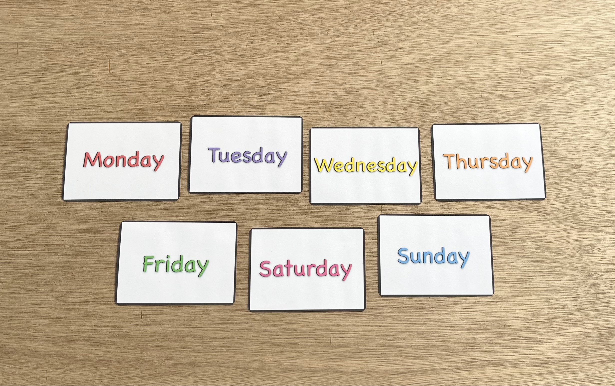 Months and Days of the Week Flash Cards - Laminated - Ready to Use ...
