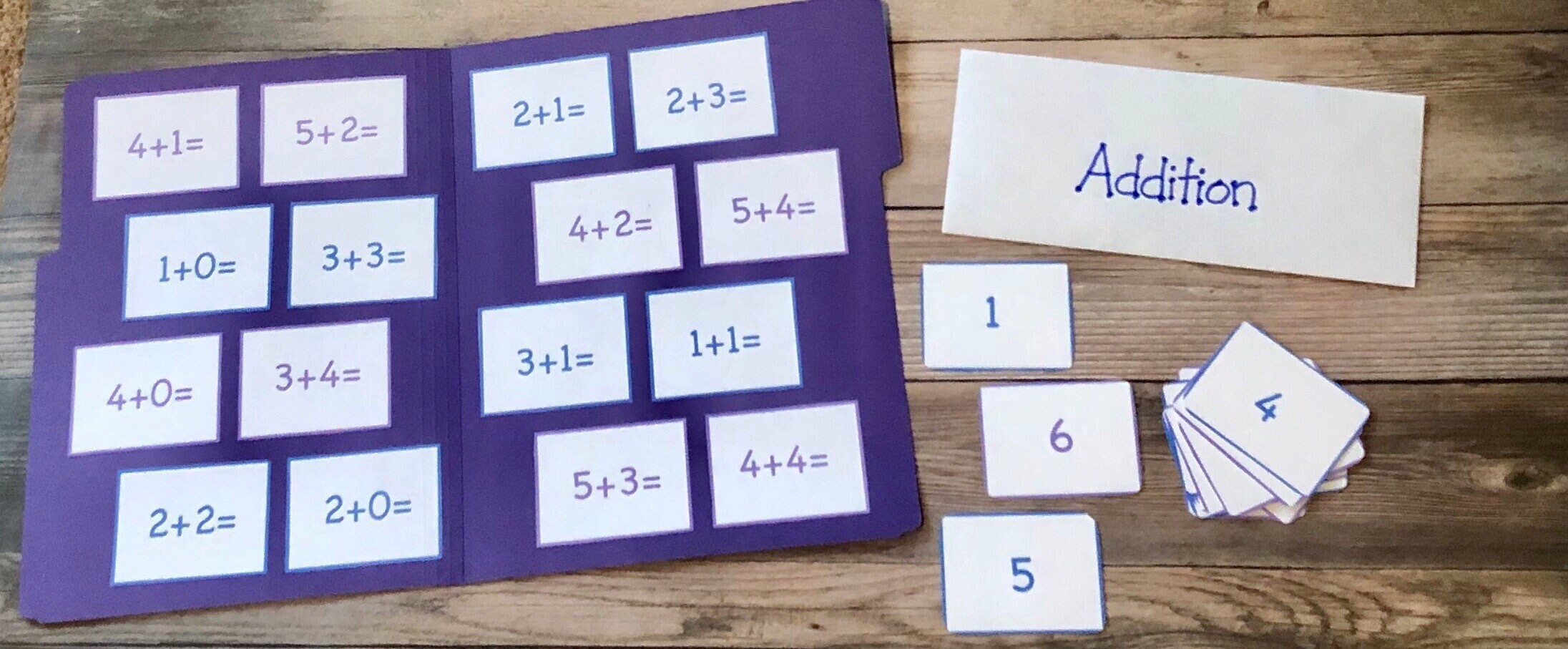 Addition and Subtraction File Folder Games - Set of 2 - Etsy