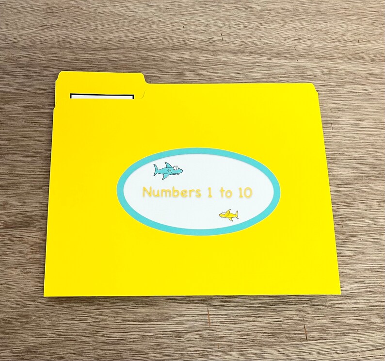 Numbers File Folder Game - 1 to 10 - Sharks - Matching and Counting - Etsy