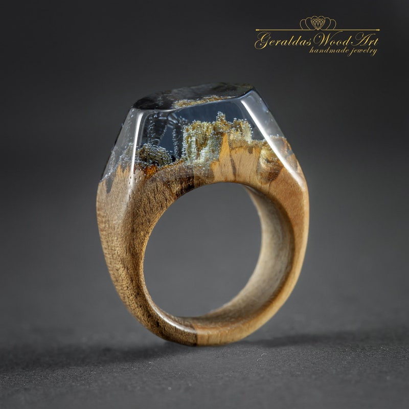 Wood Resin Ring - Etsy