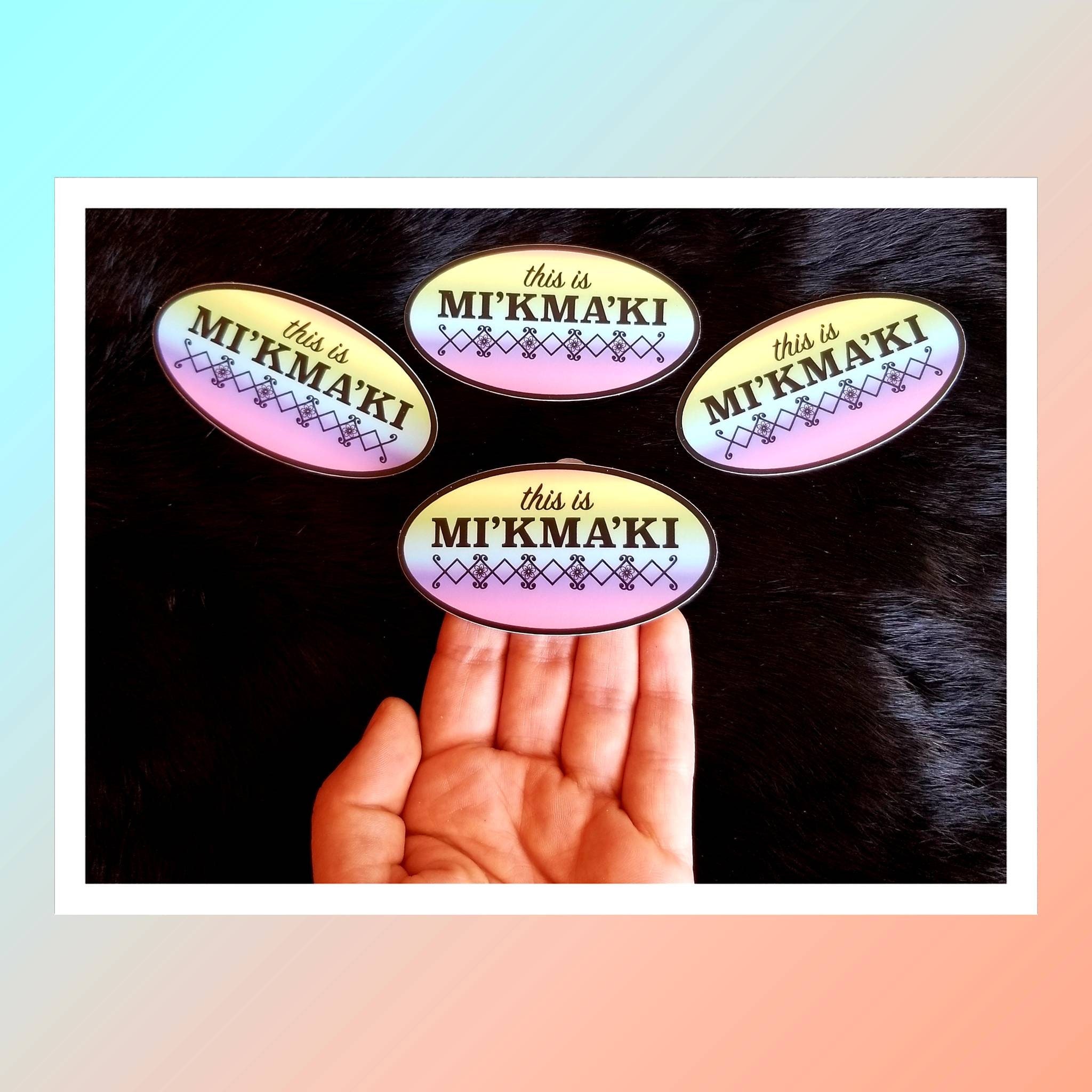This is Mi'kma'ki Sticker Rainbow Mi'kmaq Stickers - Etsy