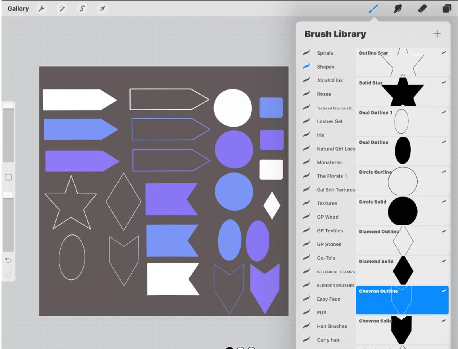 30 Basic Shapes Procreate Brushes | Procreate | iPad - Etsy