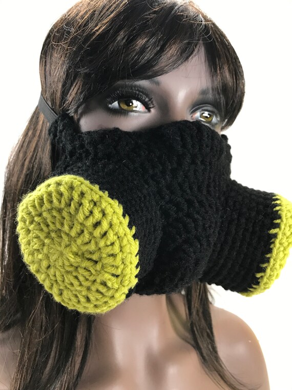 Sewing & Fiber Crochet Crochet Gas Mask Face Warmer Crochet Gas Mask ...