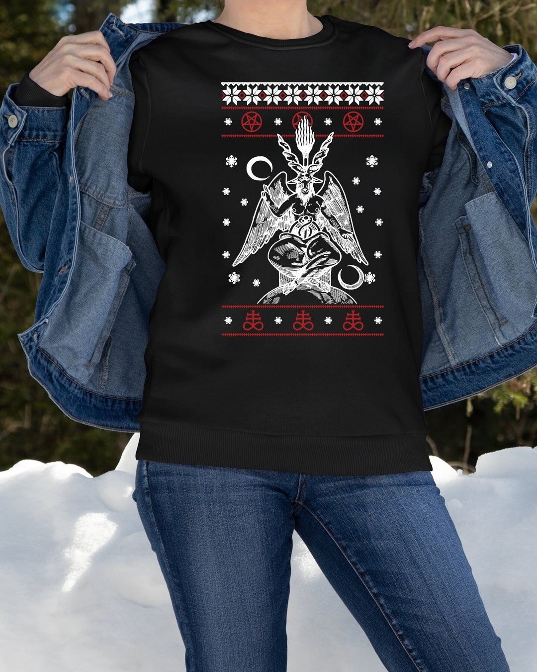 Krampus Baphomet Ugly Christmas Sweater Merry Krampus - Etsy