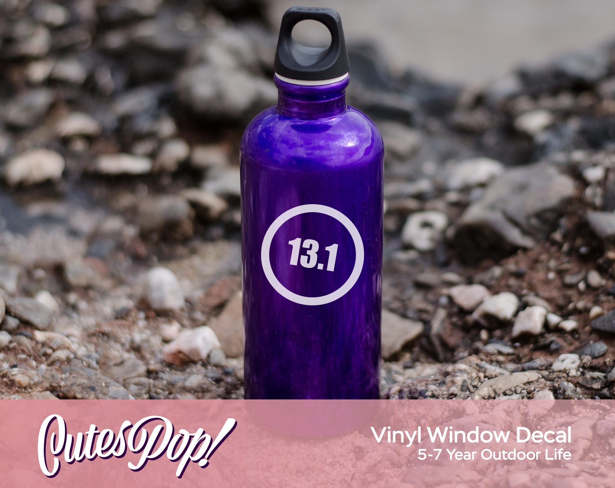 Running Vinyl Decal 3" Window Stickers, 5K, 10K, 13.1 Mile, 26.2 Mile ...