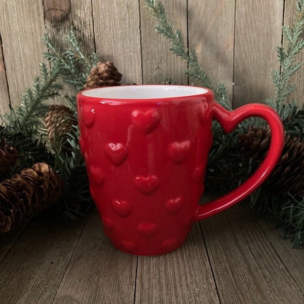 Red Heart Mug - Etsy