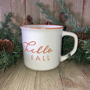 Hello Fall - Large Coffee Mug - Etsy