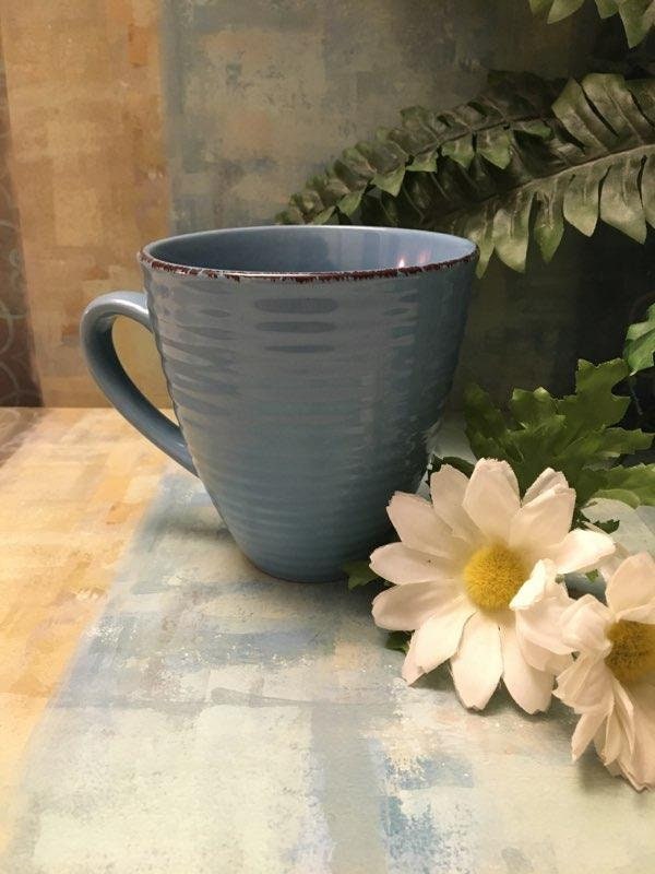 Blue Stoneware Coffee Mug - Etsy