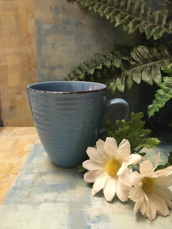 Blue Stoneware Coffee Mug - Etsy