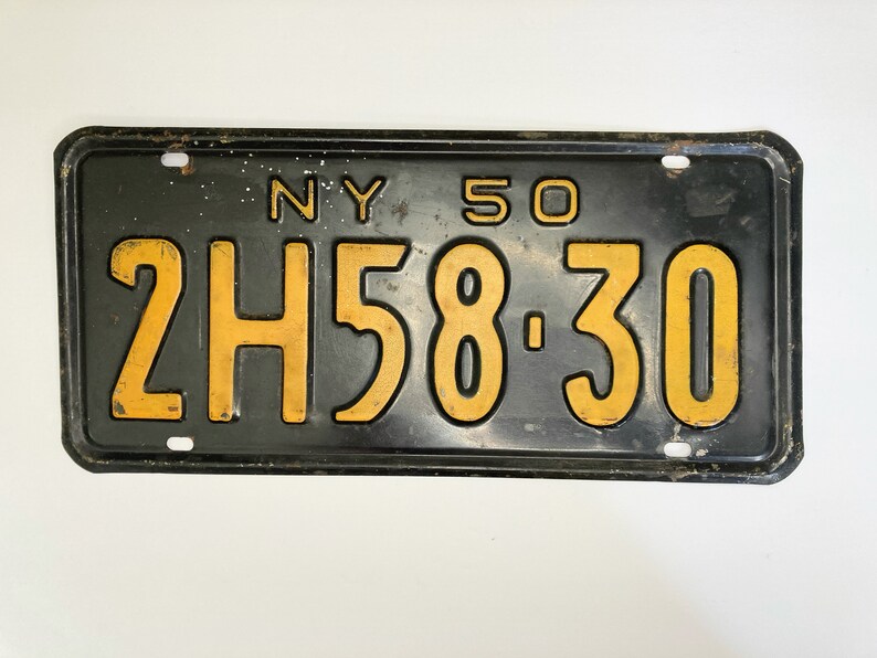 1950s License Plates NY New York Empire State Mid Century Car Tags ...