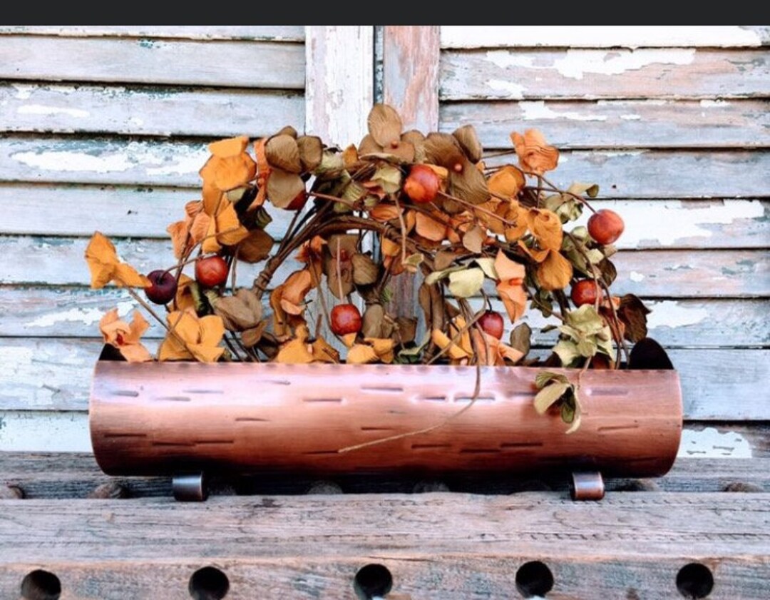 Vintage Solid Copper Planter Window Ledge Minimalist Modernist ...