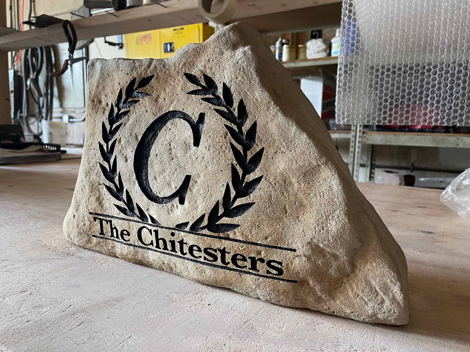 Engraved Name Stone Great Gift. Free Carving Design Text - Etsy