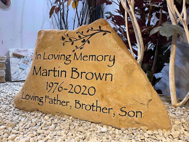 Large CARVED Stone Marker. Nice Engraved Memorial. Free Carving - Free ...