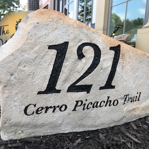 Large Custom Engraved Address Stone - Etsy