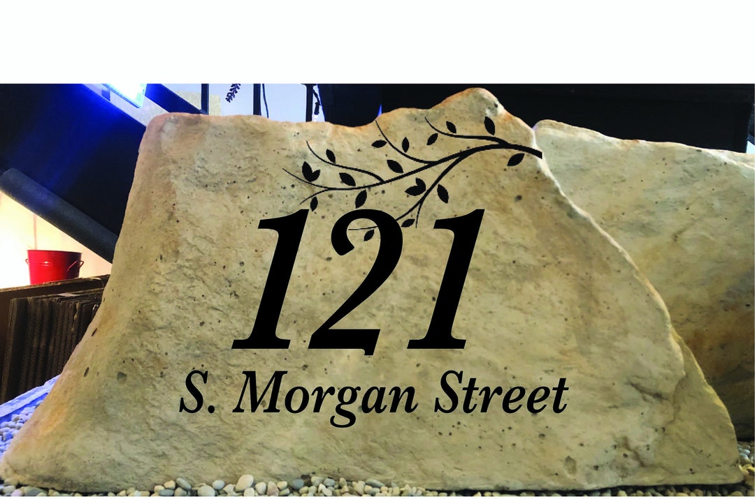 Custome Address Stone Marker - Free Carving, Design, Text, Graphics ...