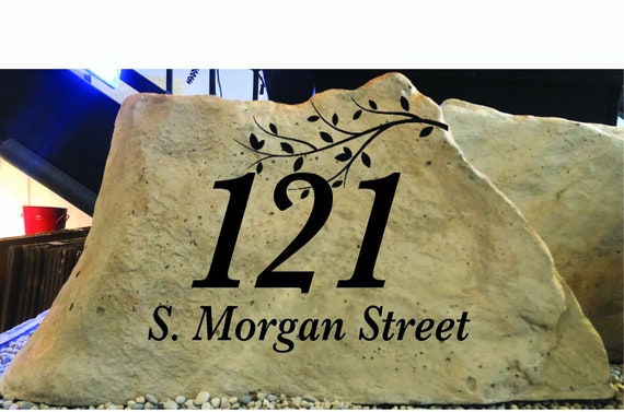 Custome Address Stone Marker Free Carving Design Text - Etsy