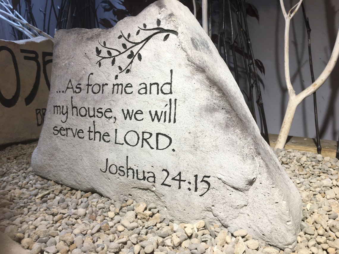 Joshua 24:15 Stone Free Shipping - Etsy