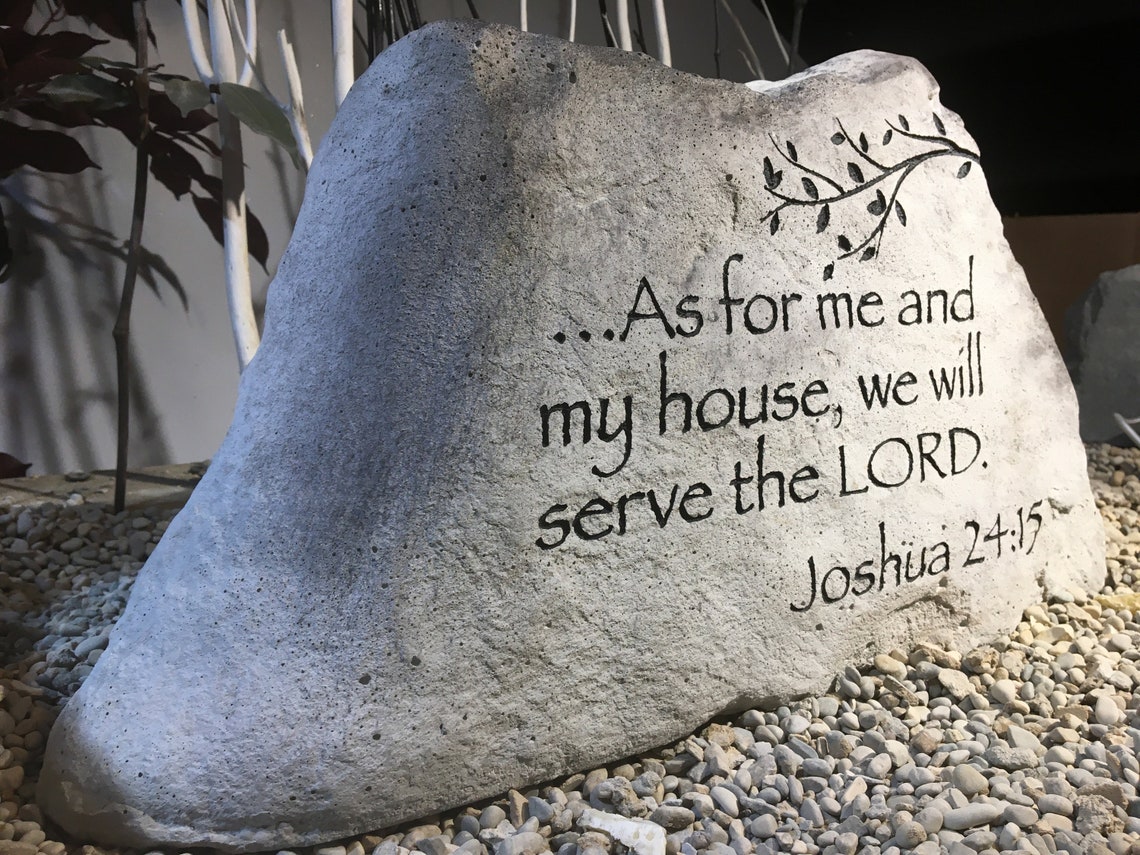 Joshua 24:15 Stone Free Shipping | Etsy