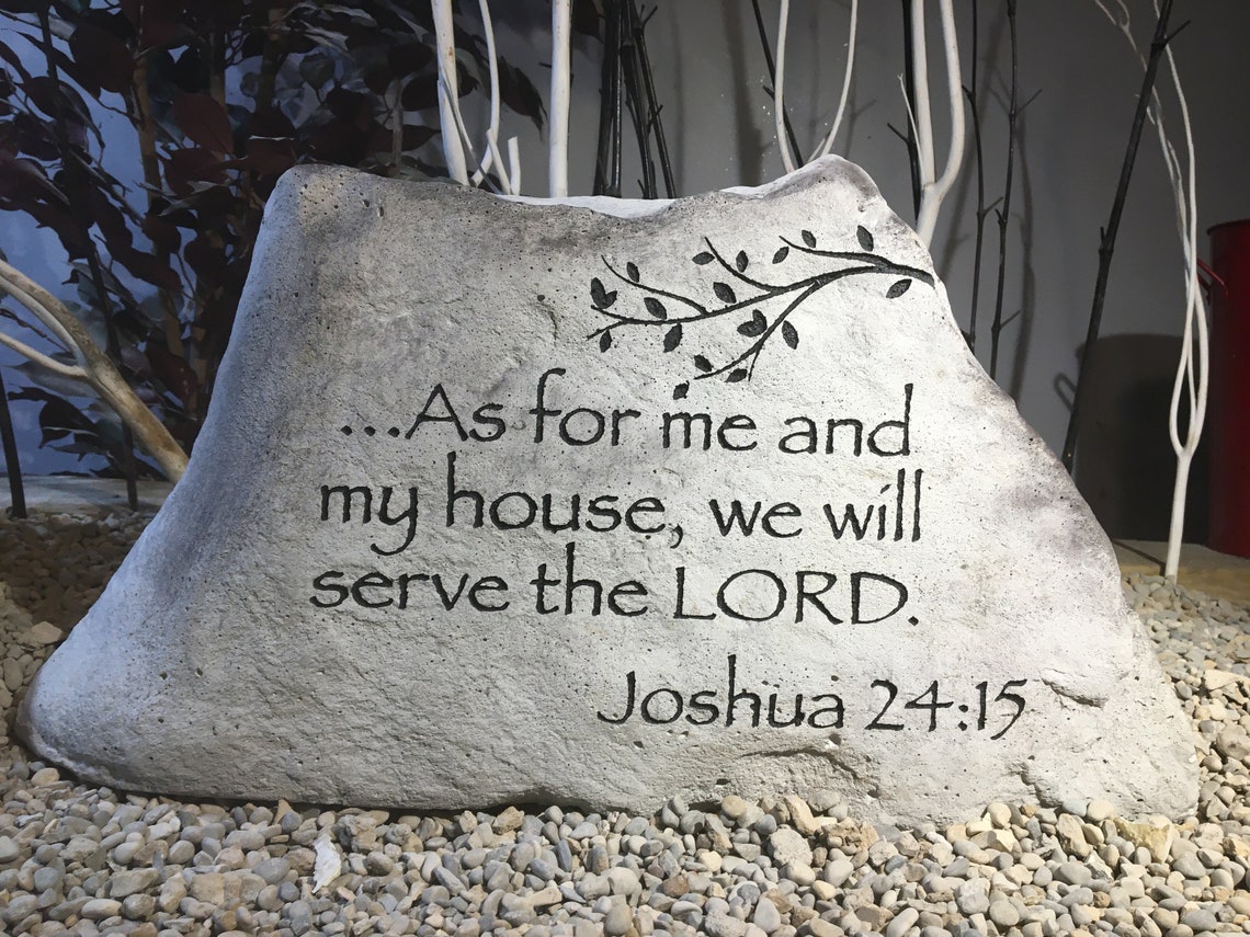 Joshua 24:15 Stone Free Shipping | Etsy