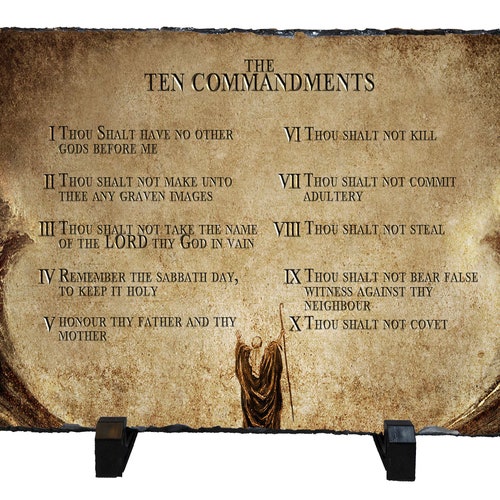 Ten Commandments Canvas Wall Art the Ten Commandments Print | Etsy