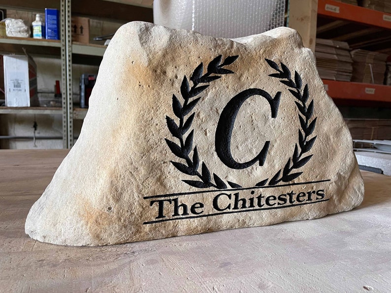 Engraved Name Stone Great Gift. Free Carving Design Text - Etsy