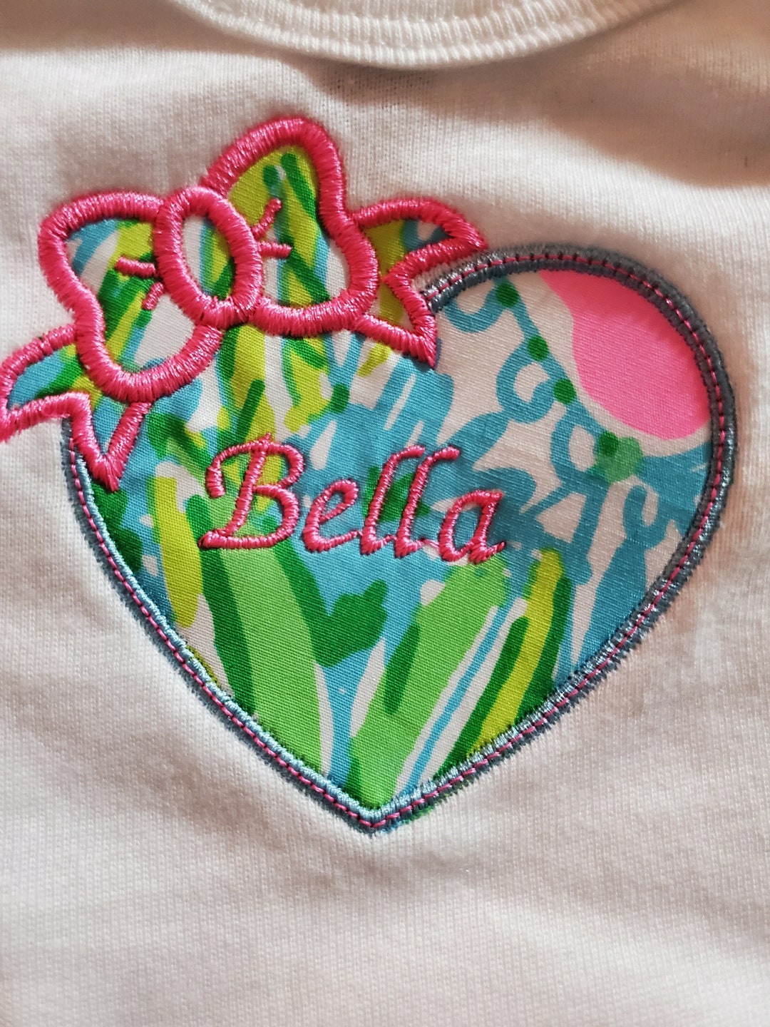 Lilly Inspired Applique Heart - Etsy